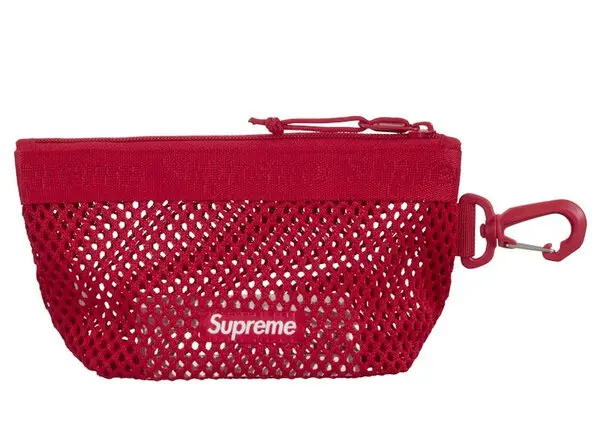 Supreme Mesh Mini Pouch - Red