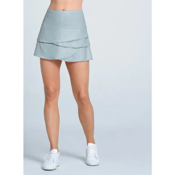 Lucky In Love High Waist Shimmer Skirt - Heather Grey