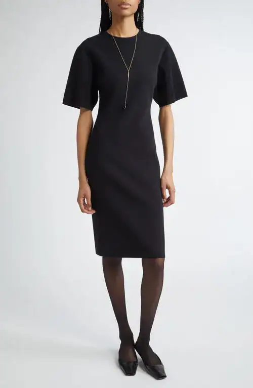tight black knee length dress Los Angeles Apparel main image 0