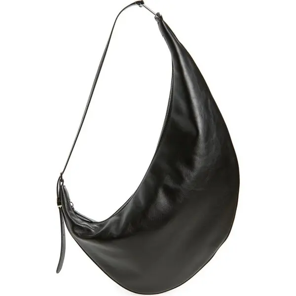 Marni Small Dot Leather Hobo Bag - 001 - Black