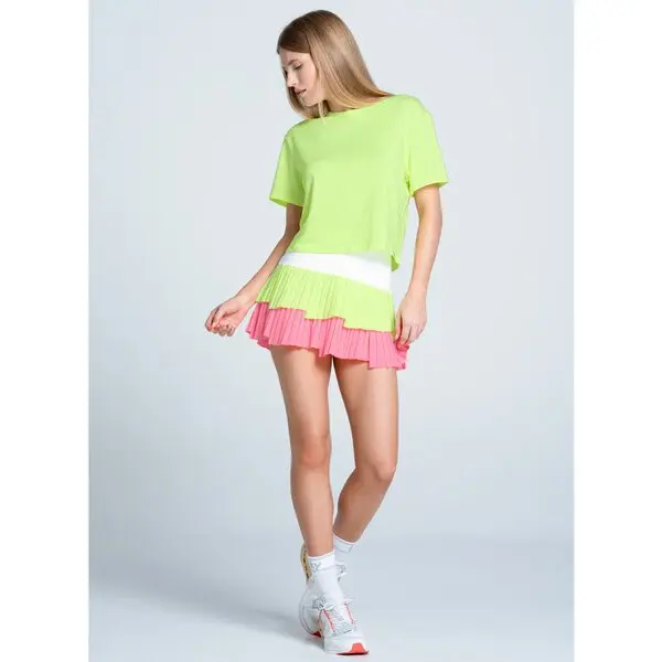 Lucky In Love Boxy Crew Neck Tee - Lemon Frost