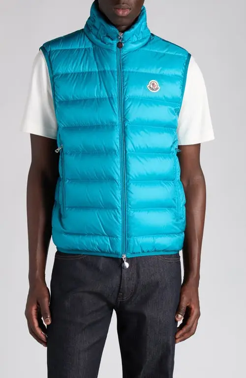 Moncler Roc Puffer Down Vest - Green Blue Slate