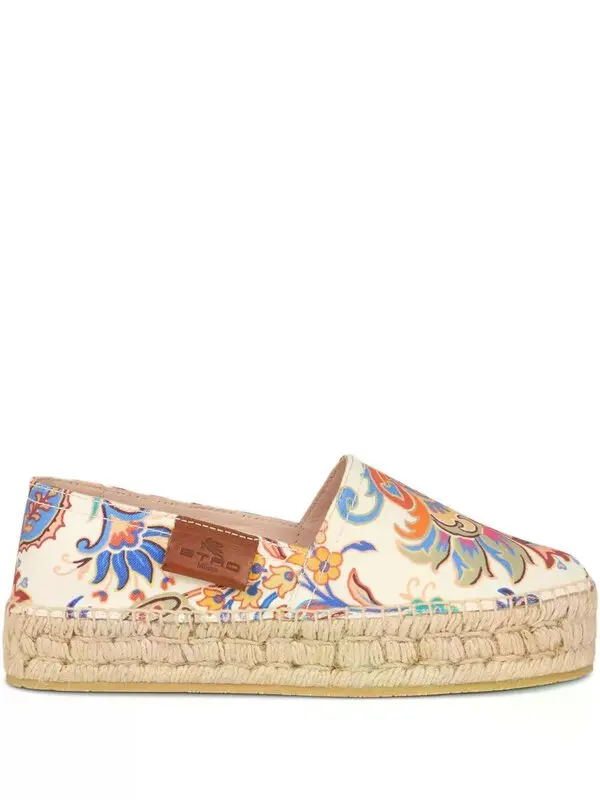 Etro Printed Espadrilles - White