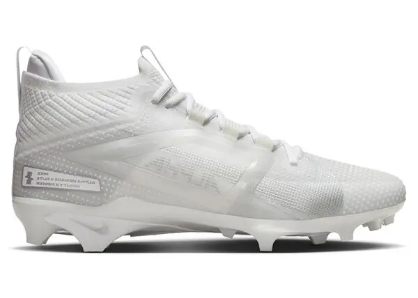 Nike Alpha Menace 4 Elite Football Shoe - White/metallic Silver