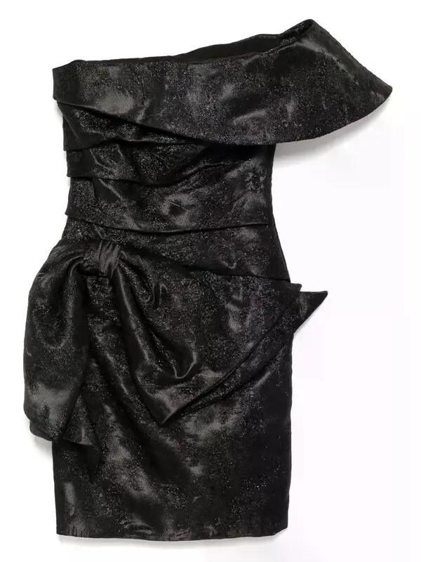 SAIID KOBEISY Brocade Mini Dress - Black