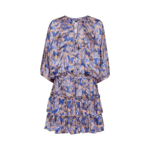 Vilebrequin Viscose And Silk Ruffled Short Dress - Blush