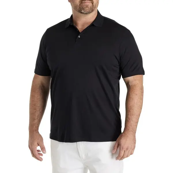 Robert Barakett Big & Tall Georgia Polo Shirt - Black