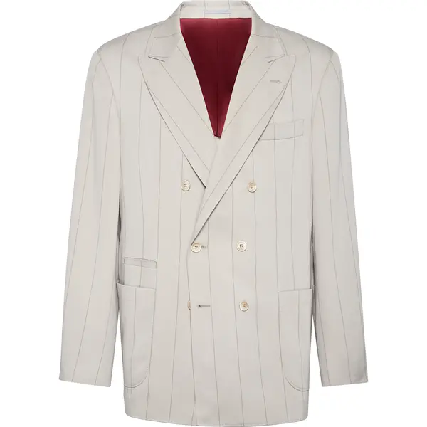 Brunello Cucinelli Twill Blazer - Ivory