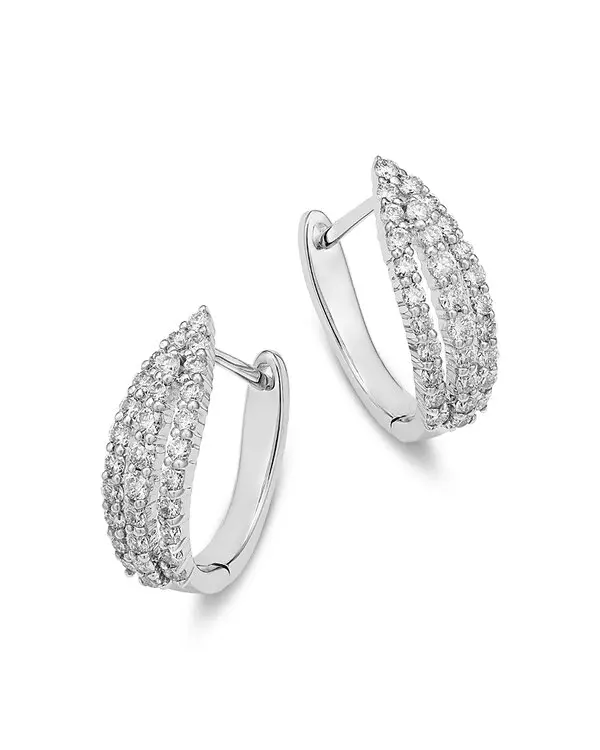 Bloomingdale'S Diamond Huggie Hoop Earrings, 0.59 Tcw