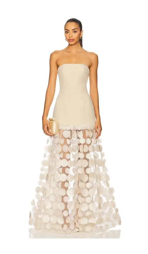 Bronx And Banco Harper Strapless Gown - Cream