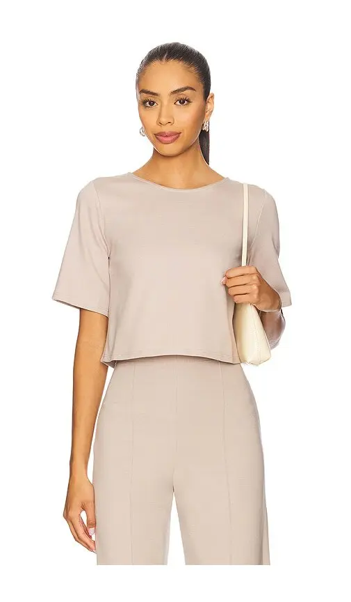 RIPLEY RADER Ponte Knit Short Sleeve Top - Clay