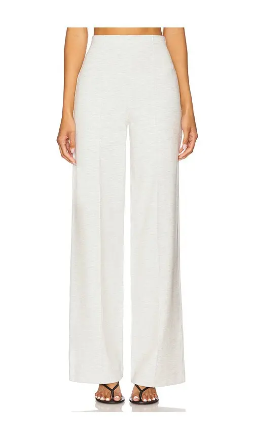 RIPLEY RADER Ponte Knit Straight Leg Pant - Heather Grey