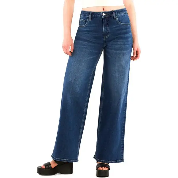 HINT OF BLU High-waist Wide-leg Jeans