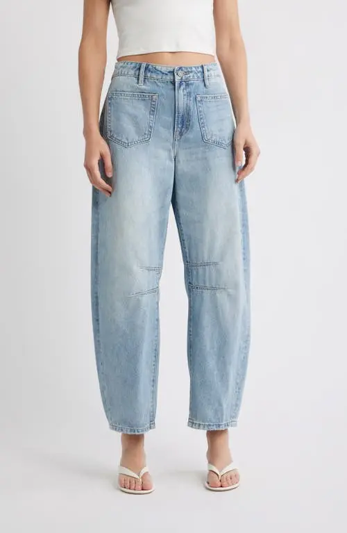 HIDDEN JEANS Crop Barrel Jeans - Med.wash