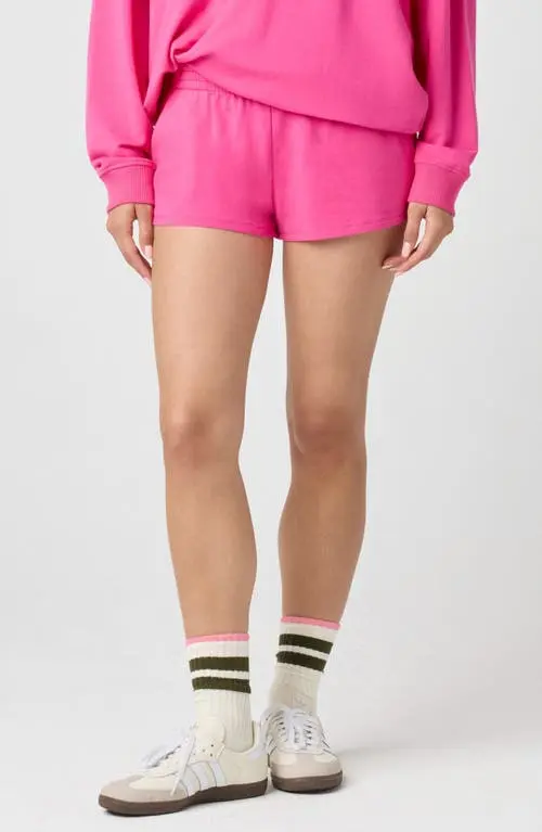 FLORENCE BY MILLS Sporty French Terry Sweat Shorts - Fuchsia