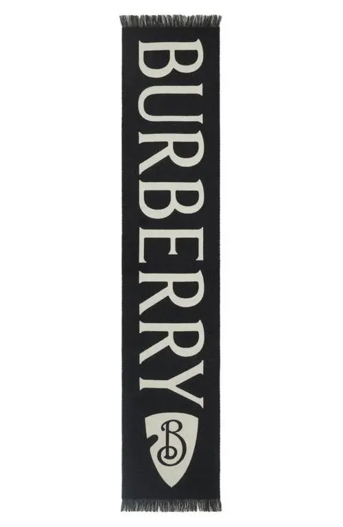 Burberry Reversible Logo Jacquard Wool Scarf