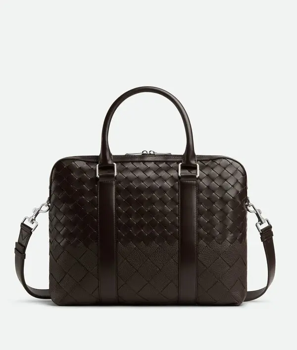 Bottega Veneta Intrecciato Slim Briefcase - Fondant