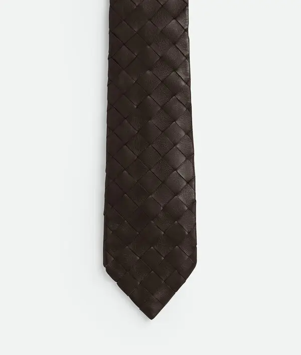 Bottega Veneta Intrecciato Leather Tie - Fondant