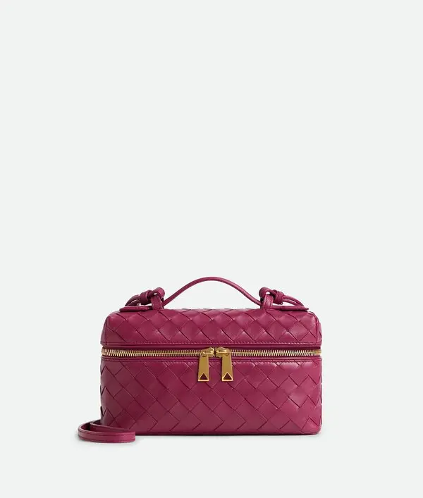 Bottega Veneta Intrecciato Leather Vanity Case - Cinnabar