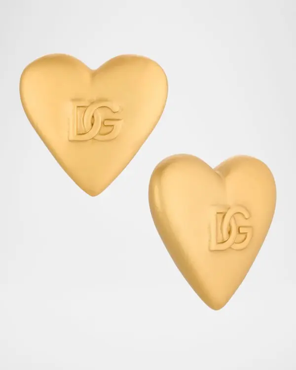 Dolce & Gabbana Heart Dg Clip-on Earrings - Gold
