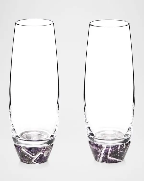 ANNA NEW YORK Elevo 6 Oz. Champagne Glasses, Set Of 2 - Amethyst
