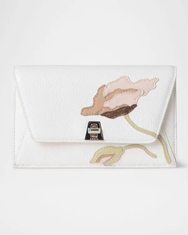 Akris Anouk Envelope Flap Leather Shoulder Bag