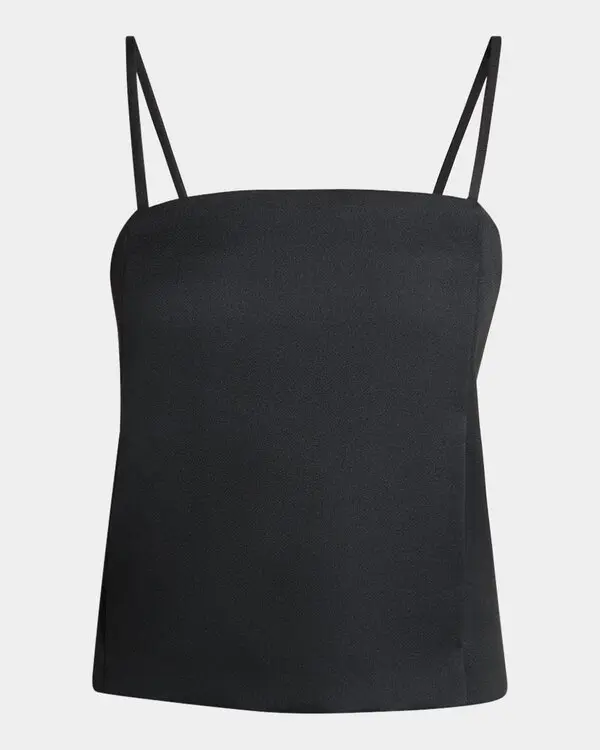 Giorgio Armani Techno Scuba Bustier Top - Solid Black