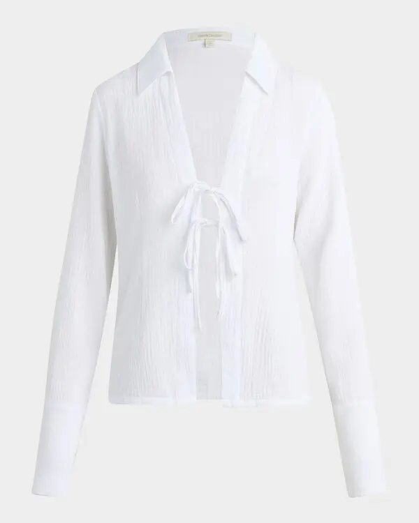 FAVORITE DAUGHTER The Tied And True Gauze Top