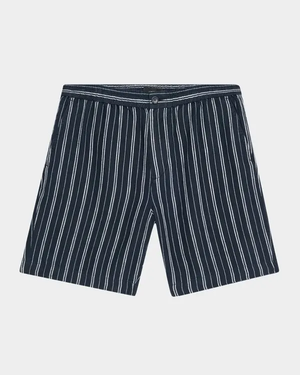 Vince Mesa Stripe Hemp Beach Shorts - Coastal