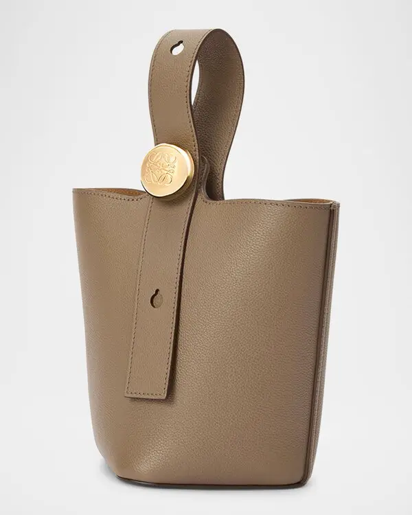 Loewe Pebble Mini Bucket Bag - Taupe