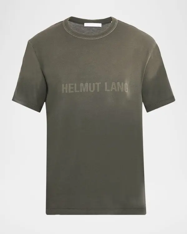 Helmut Lang Faded Logo Print T-shirt - Moss