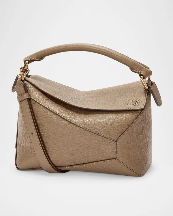 Loewe Puzzle Edge Small Top-handle Bag - Taupe