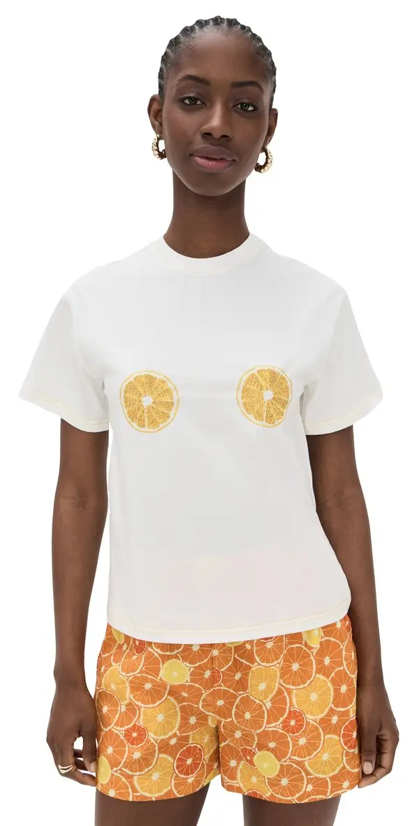 NEVER FULLY DRESSED Embroidered T-shirt