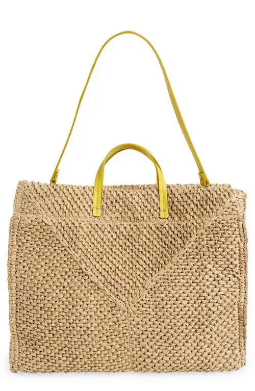 Clare V. Woven Raffia Tote Bag
