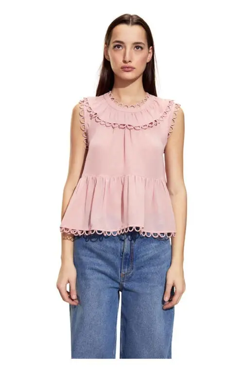 Cynthia Rowley Annabelle Sleeveless Blouse - Mauve