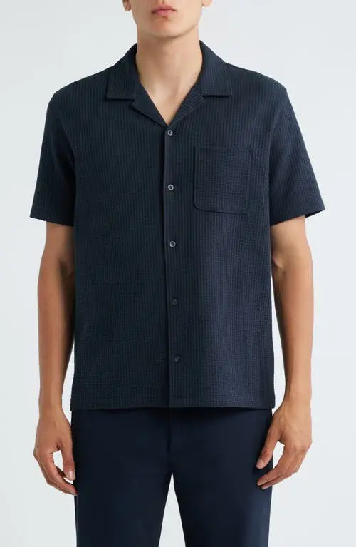 Vince Seersucker Camp Shirt - Coastal