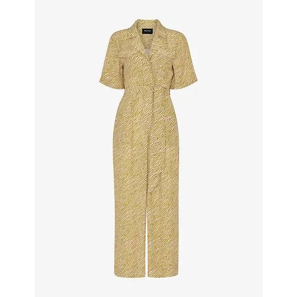 Whistles Tiger-print Woven Jumpsuit - Multi-coloured