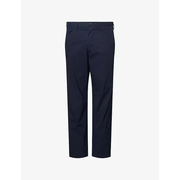 Paul Smith Embroidered Brand-patch Tapered-fit Stretch Cotton Chinos