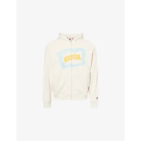 ICECREAM Block Logo Raglan-sleeves Cotton-jersey Hoody