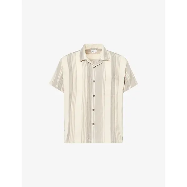 Obey Frazer Striped Cotton-knit Shirt - Birch