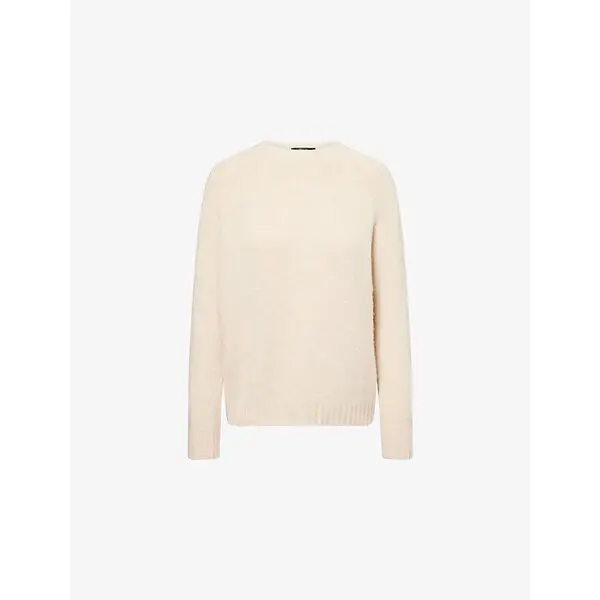 Max Mara Ghiacci Round-neck Wool-blend Jumper - Ivory