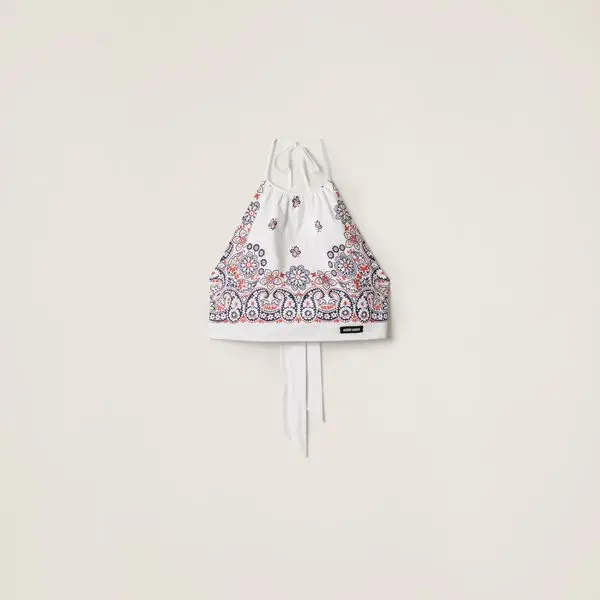 Miu Miu Printed Halter Top