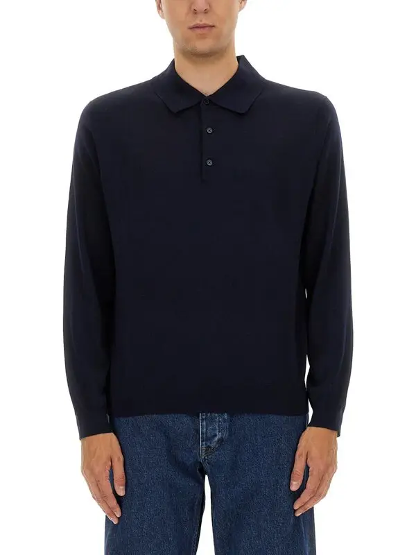SUNFLOWER Wool Polo - Blue