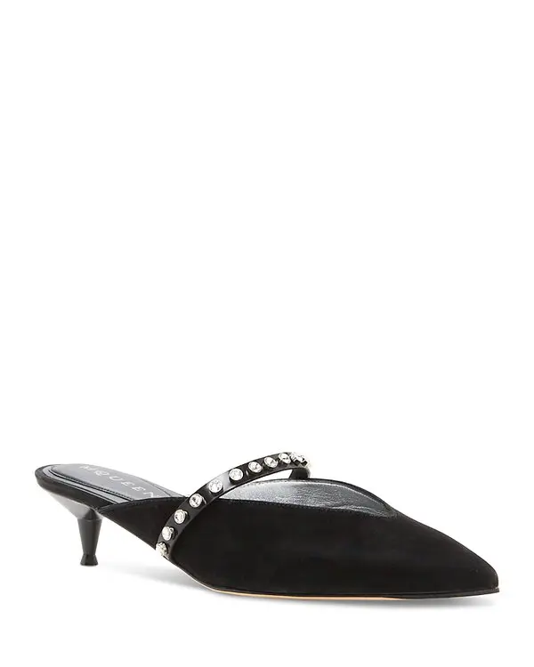 Alexander McQueen Leather Mule Pumps - Black/bone