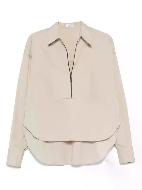 Brunello Cucinelli Cotton-blend Blouse
