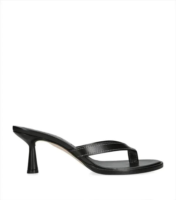 AeydĒ Leather Daphne Heeled Sandals 75 - Black