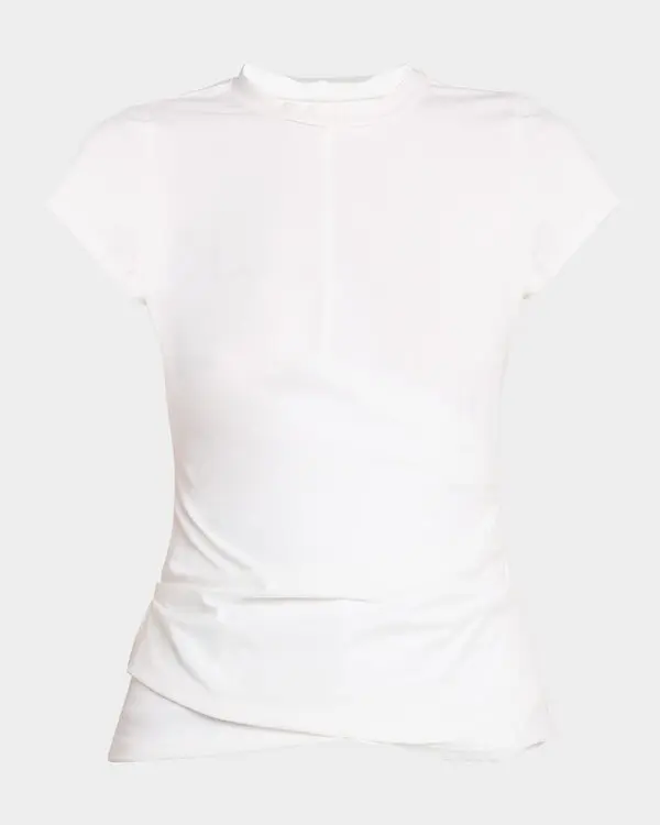3.1 Phillip Lim Draped Short-sleeve Tee - White