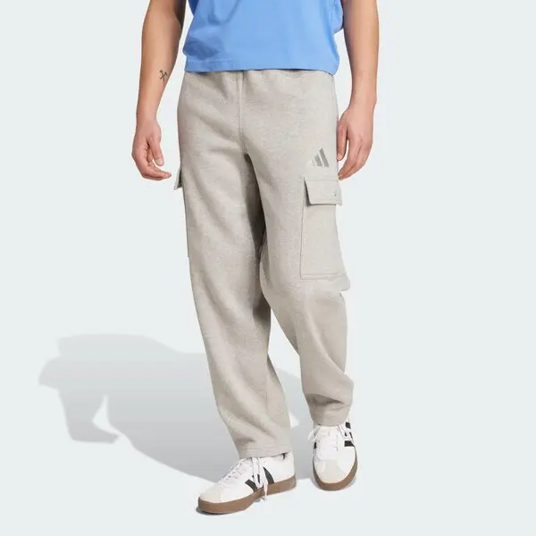 Adidas All Szn Fleece Loose Cargo Open Hem Pants