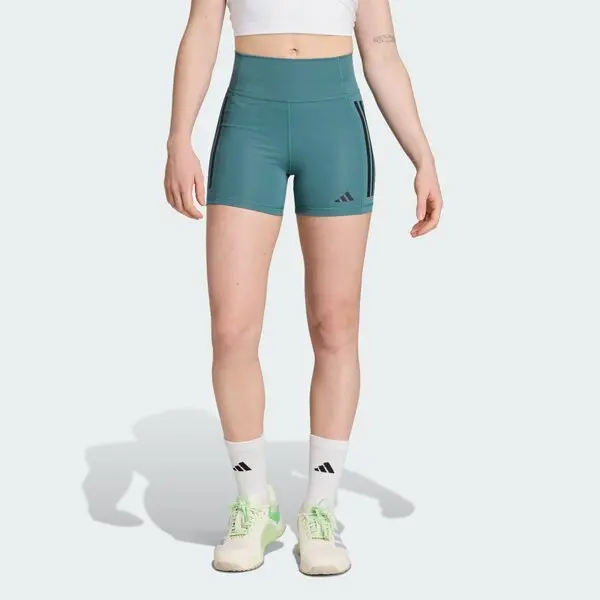 Adidas Optimé 3-stripes 1/4 Short Leggings - Preloved Teal