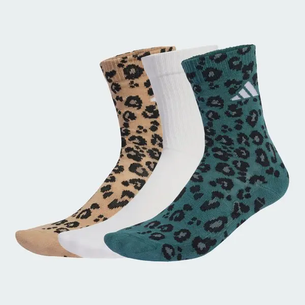 Adidas Leopard Print Sock 3 Pair Pack